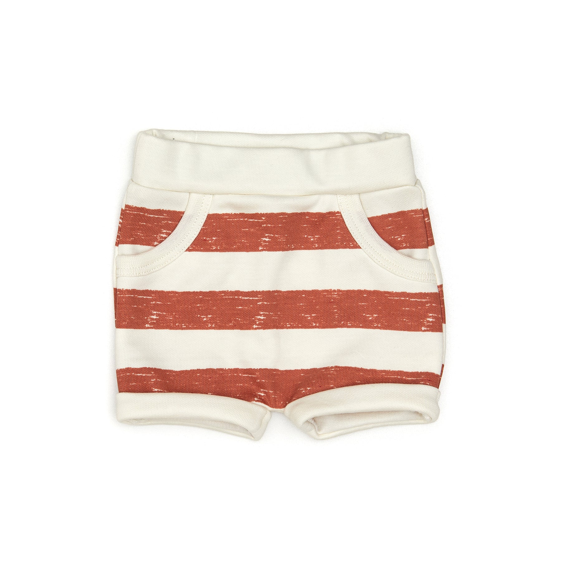 Brook Short pima cotton Terracota Stripes – tuntunbaby.us